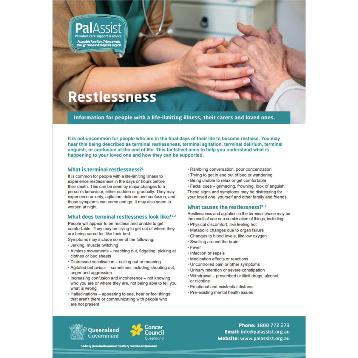 Restlessness Factsheet (PDF Download) – PalAssist